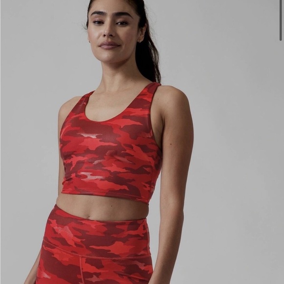 Athleta | Tops | Athleta Red Camo Crop Tank Ddd Bust | Poshmark